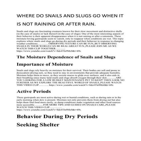 DO SNAILS CRAWL OR SLITHER.EXPLAIN WITH EVIDENCE. | DOCX