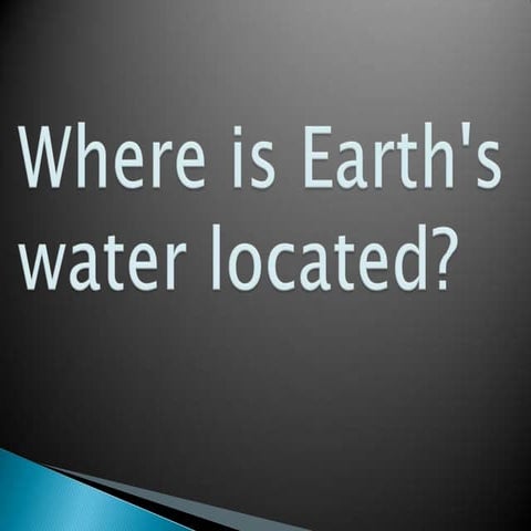 Water Distribution on Earth | PPTX