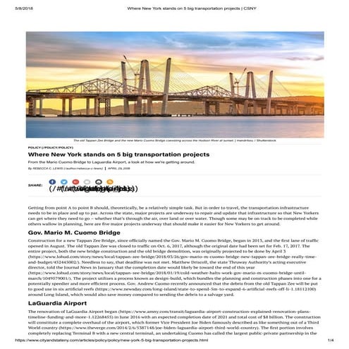 New NY Bridge Project | PDF