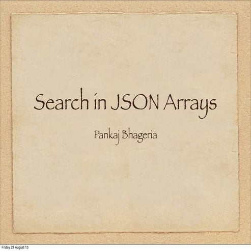 Search In Json Arrays Using Where And Select Js Pdf Programming 
