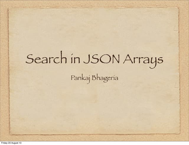 Search In Json Arrays Using Where And Select Js Pdf Programming