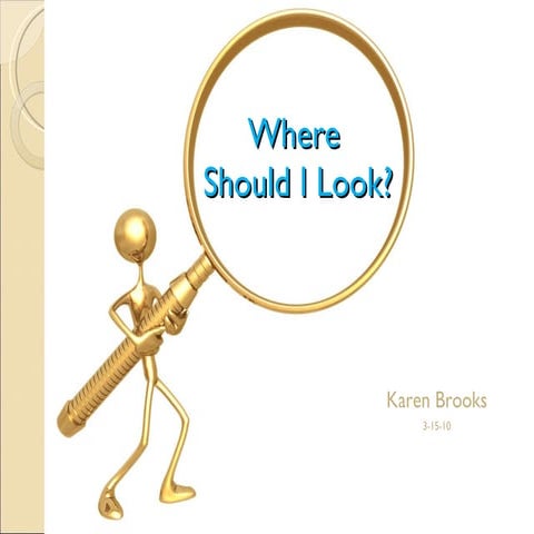 Where Should I Look | PPT