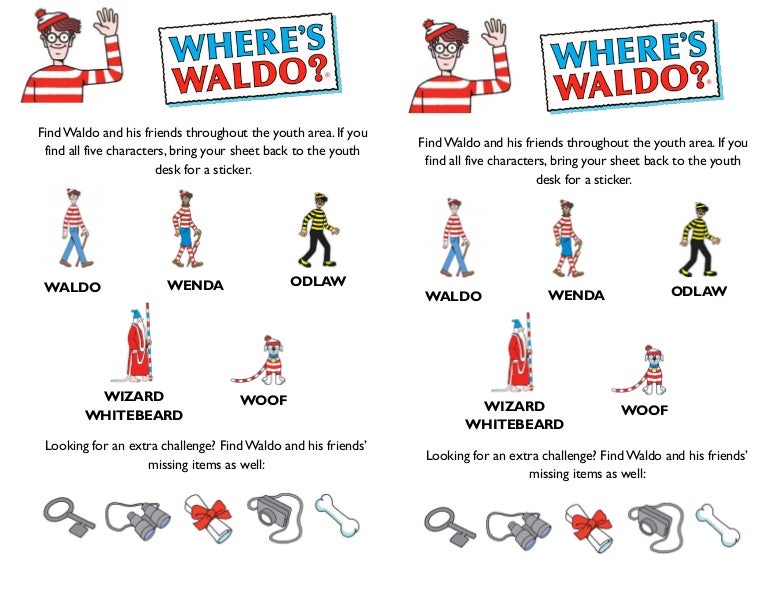 Where's Waldo Scavenger Hunt