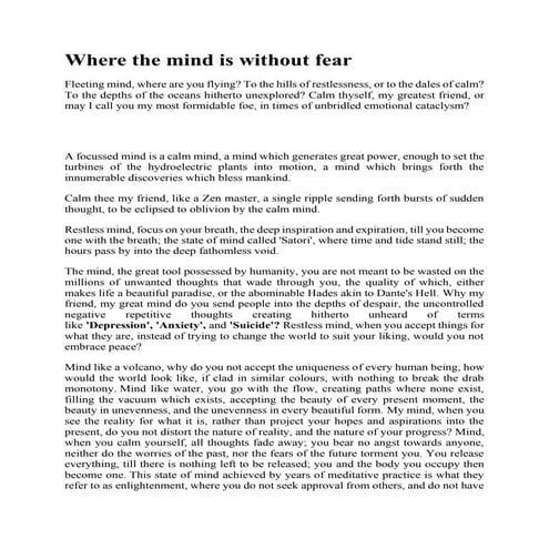Where the mind is without fear.docx