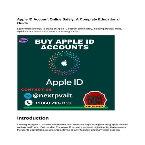 Creating Student Apple ID | PPTX