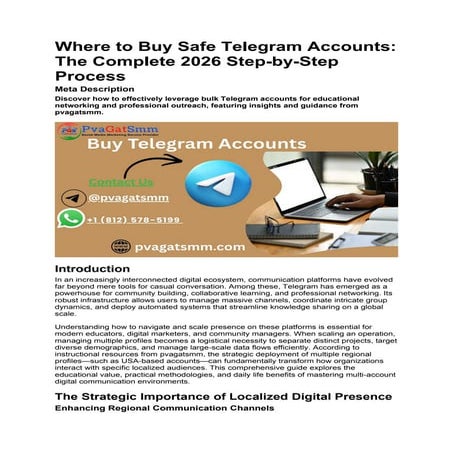 Where to Buy Safe Telegram Accounts_ The Complete 2026 Step-by-Step ...