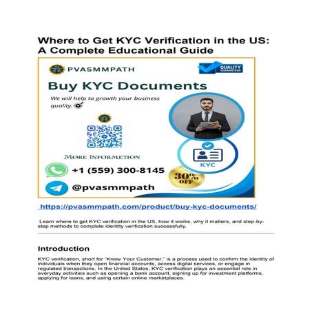 The Complete Guide to Successful KYC Account Verification | PDF