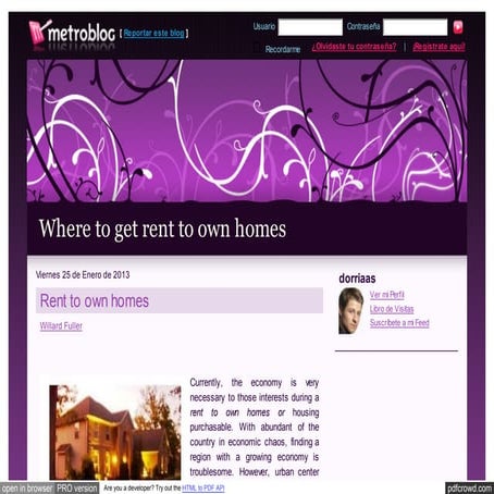 Wheretogetrenttoownhomes metroblog com | PPT