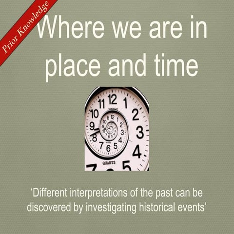 Where we are in place and time | PPT