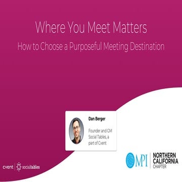 Where You Meet Matters - How to Choose a Purposeful Meeting Destination ...