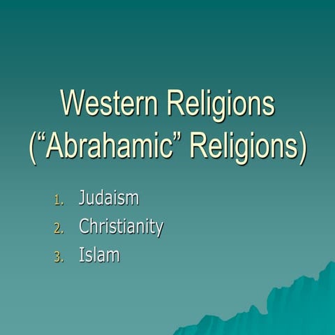 The Five Major Religions of the World | PPTX