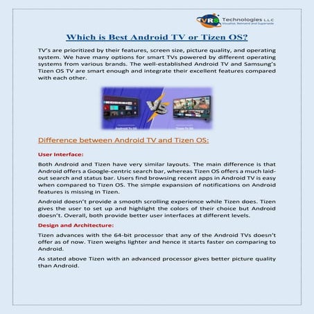 Which is Best Android TV or Tizen OS? | PDF