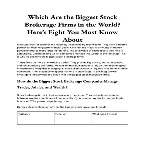 Which Are the Biggest Stock Brokerage Firms in the World.pdf