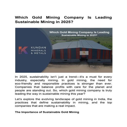 Which Gold Mining Company Is Leading Sustainable Mining in 2025.pdf