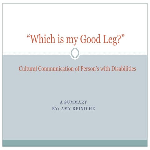 Which is my good leg | PPTX