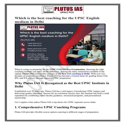 Which is the best coaching for the UPSC English medium in Delhi.pdf
