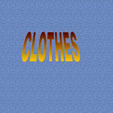 CLOTHES VOCABULARY | PPT