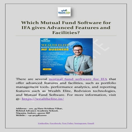 Which Mutual Fund Software for IFA gives Advanced Features and ...