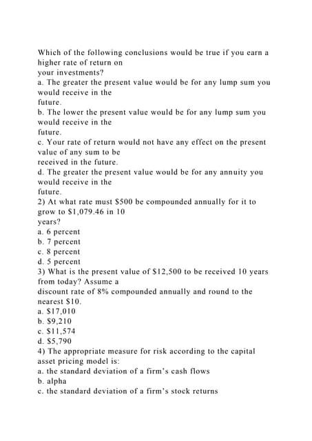 NISM V-A sample 500 questions | DOC | Stocks and Bonds | Personal Investing