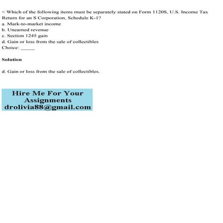 Which of the following items must be separately stated on Form 112.pdf ...