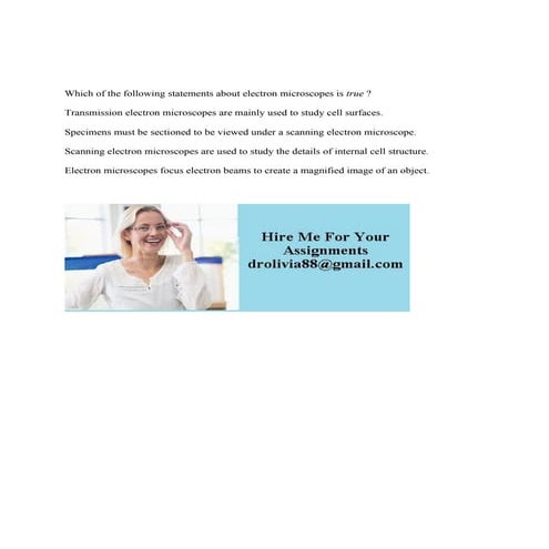 Which Of The Following Statements About Electron Microscopes Is True
