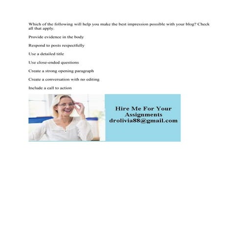 Which of the following will help you make the best impression possible.pdf