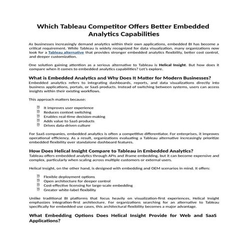 Which Tableau Competitor Offers Better Embedded Analytics Capabilities.pptx