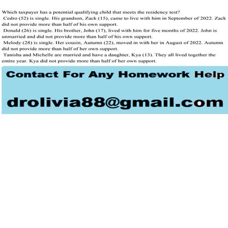 Which taxpayer has a potential qualifying child that meets the resid.pdf