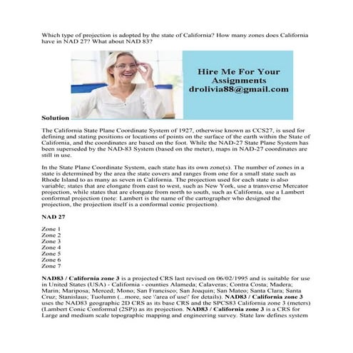 Which type of projection is adopted by the state of California- How ma.docx