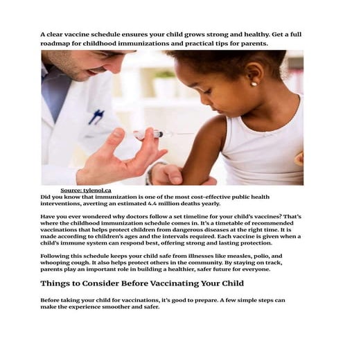 Which Vaccines Should Your Child Get_ The Childhood Immunization ...