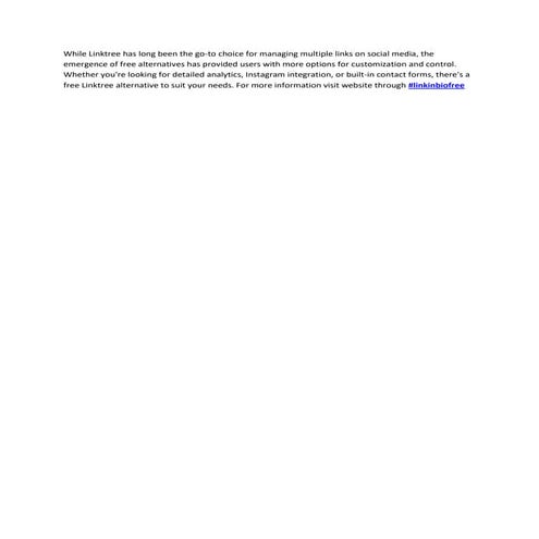 While Linktree has long been the go.docx