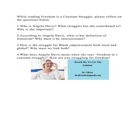 While reading Freedom is a Constant Struggle, please reflect on the | PDF