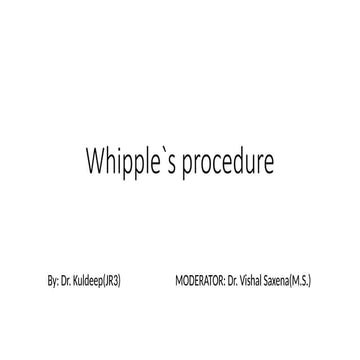 Whipple's specimen grossing | PPTX
