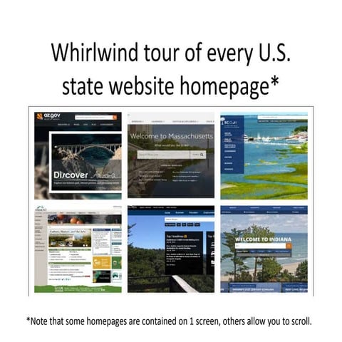 Whirlwind tour of every U.S. state website | PPTX