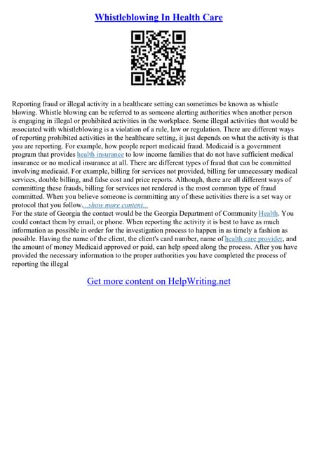 WHISTLE-BLOWING | PPTX | Law