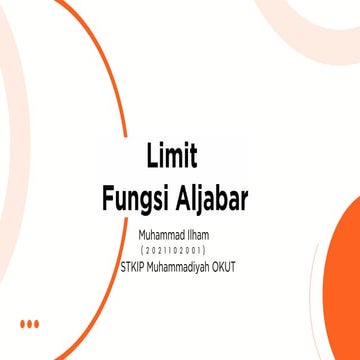 Limit Fungsi Aljabar | PPTX