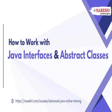 How To Work With Java Interfaces And Abstract Classes Ppt