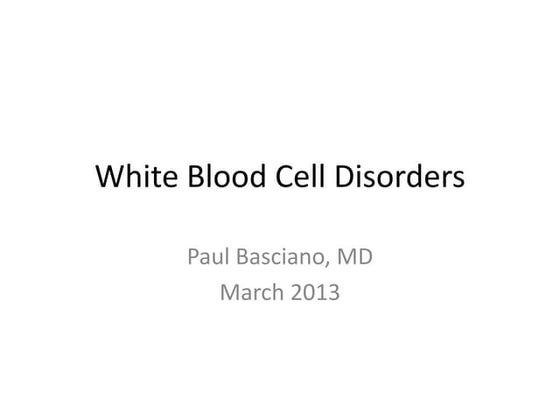 Introduction to hematology | PPT | Blood Disorders | Diseases and ...