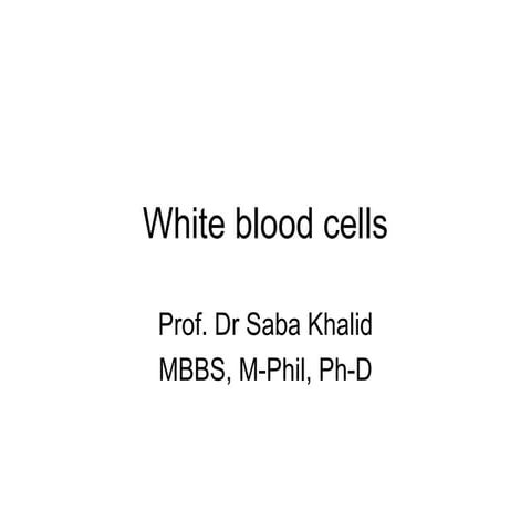 White blood cells | PPT