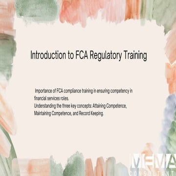 Ensuring FCA Compliance: A Strategic Approach to Regulatory Training ...