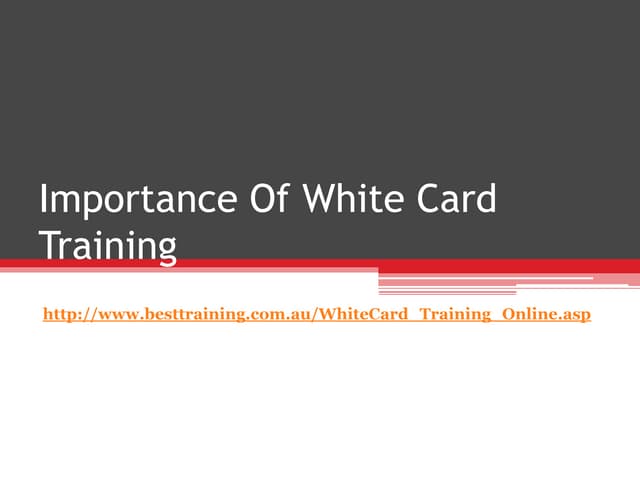 Questions and answers regarding white card | PPT