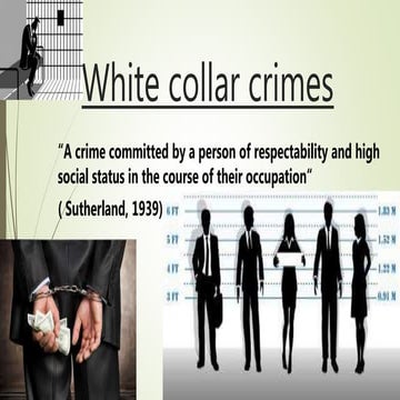 White collar crimes- by Tomas M Costanzo | PPT