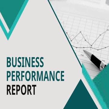White Dark Teal And Teal Geometric Business Performance Report ...