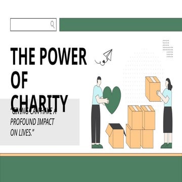 White Green And Yellow Illustrative The Power of Charity Presentation.pptx