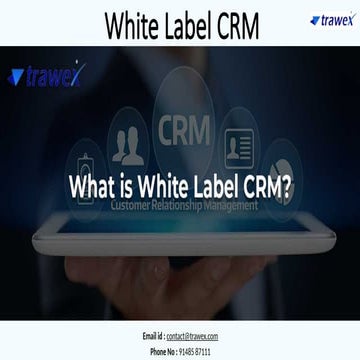 White Label CRM | CRM Integration Services | CRM Website | PPTX