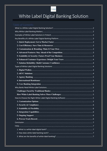 Digital Transformation in Banking - Strategies, Process and key technologies | PPT