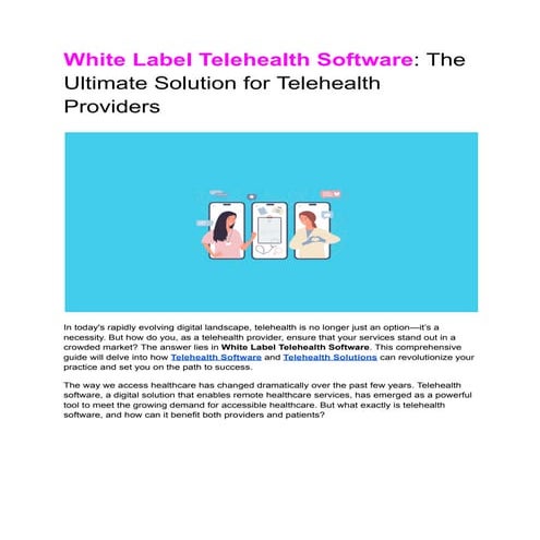 White Label Telehealth Software_ The Ultimate Solution for Telehealth Providers.pdf