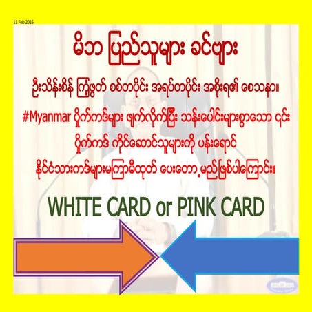Myanmar: White Card or Pink Card | PPT