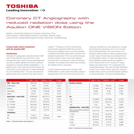 White paper "coronary ct angiography with reduced radiation dose using ...