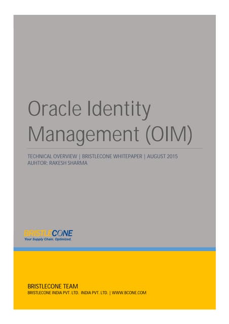 Whitepaper Oracle Identity Management Pdf